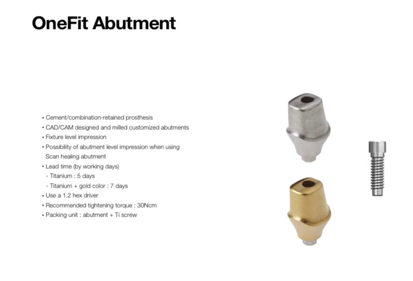 One fit abutment – Osstem Implant Sverige